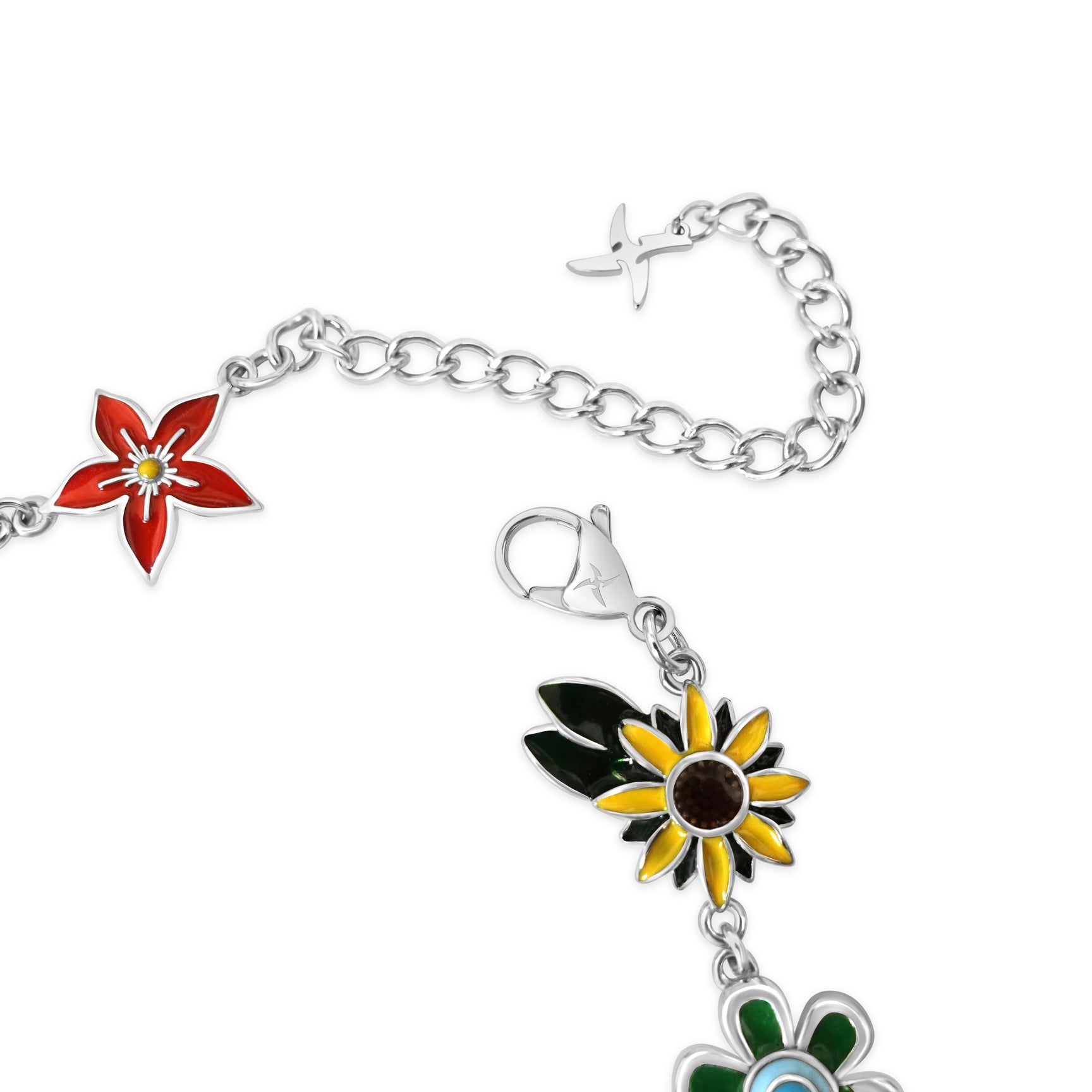 Enamel Flora Chain (Stainless Steel) – Kuyashii Jewelry