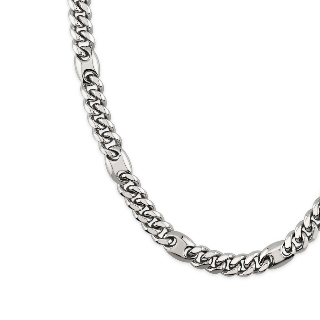8mm Mariner Cuban Hybrid Link Necklace (Stainless Steel) – Kuyashii Jewelry